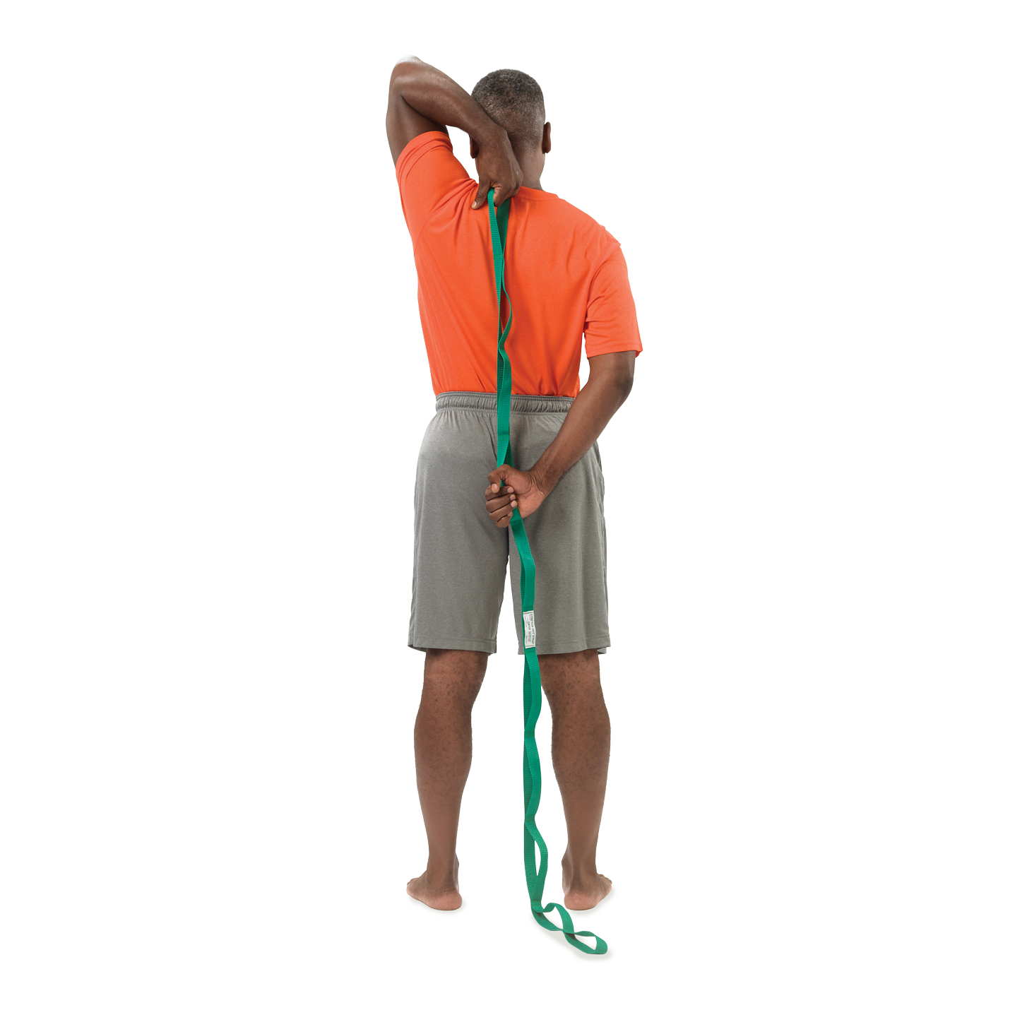 lying hamstring stretch with strap